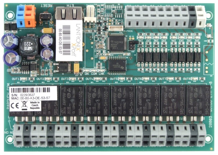 QUIDO_ETH_8/8 Ethernet I/O module, 8 inputs, 8 outputs, thermometer ...