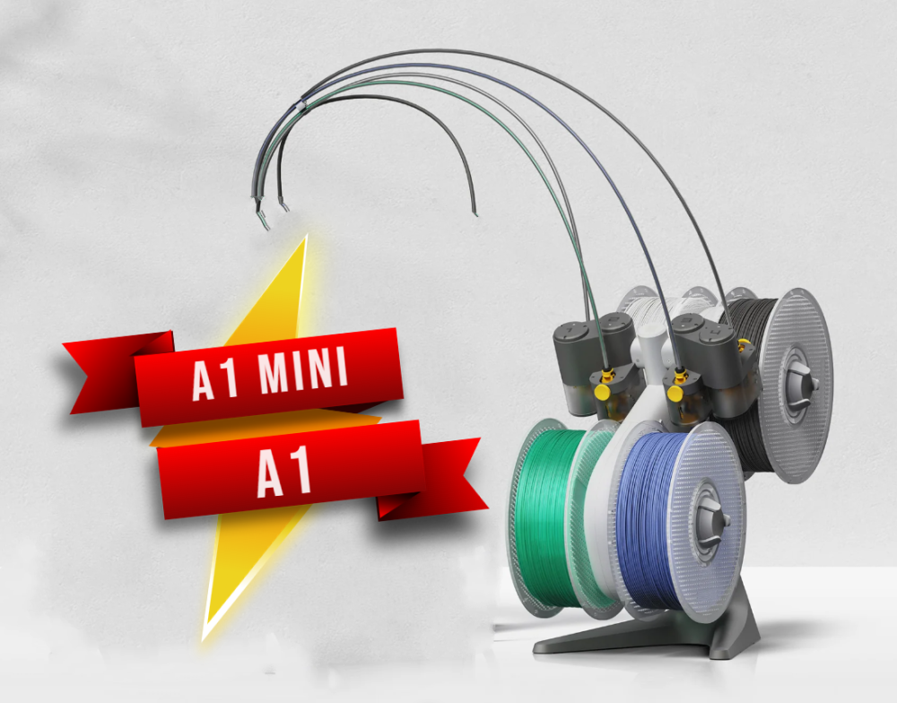 Bambu Lab AMS Lite feeder 4 filaments for A1, A1 mini :: MICROWARE (tm ...